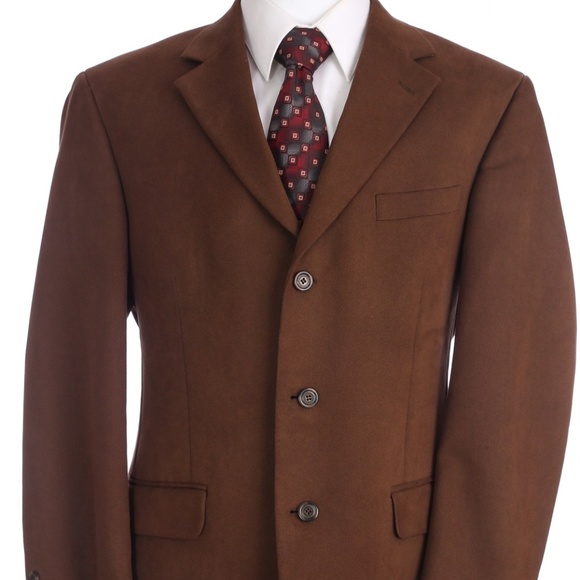Andrew Fezza | Suits & Blazers | Andrew Fezza 3 Button Faux Suede Brown ...